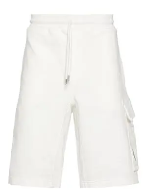 C.P. COMPANY Lens-detail Bermuda Shorts - White