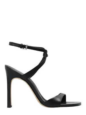 Michael Kors Amara 108mm Leather Sandals - Black