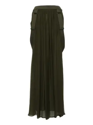Max Mara Jedy Silk Maxi Skirt - Green