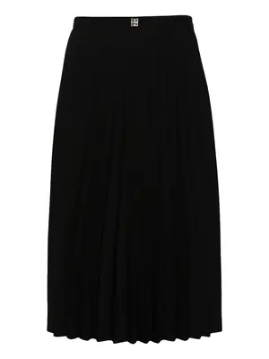 GIVENCHY Givenchy 4G-Plaque Pleated Midi Skirt