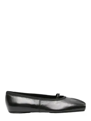 Givenchy 4g-plaque Pleated Ballerina Shoes - Black