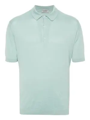 John Smedley Adrian Fine-knit Polo Shirt - Green