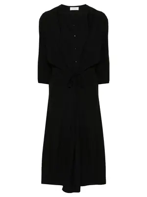 LEMAIRE Oversized Cotton Shirt Dress - Black