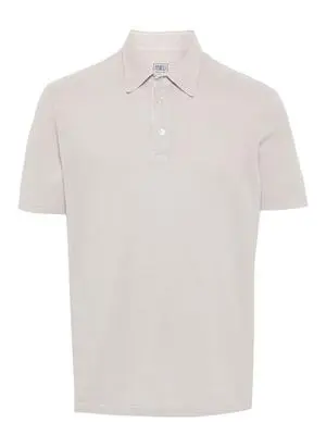 Fedeli Piqué-weave Polo Shirt - Grey