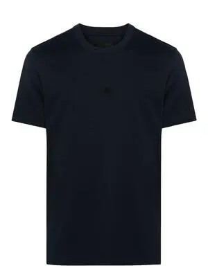 Givenchy 4g-embroidered Cotton T-shirt - Blue