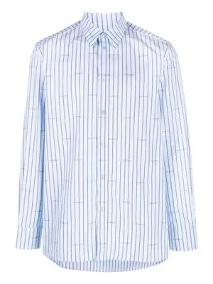 Givenchy Logo-print Striped Shirt - Blue