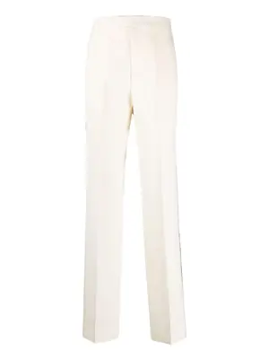 Gucci Side-stripe Wool Trousers - White