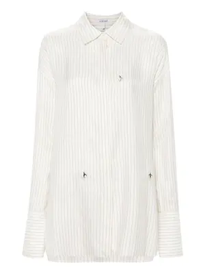 Loewe X Suna Fujita Pinstripe Shirt - White