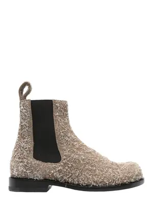Loewe Textured Round-toe Boots - Green