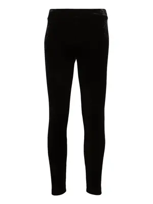 Balenciaga Velvet Ski Leggings - Black