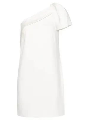 Roland Mouret Crepe One-shoulder Mini Dress - Neutrals