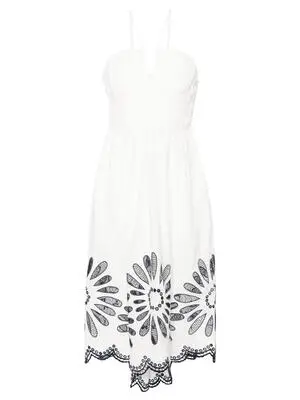 Ulla Johnson Beatrice Broderie-anglaise Midi Dress - White