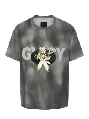 Givenchy Logo-print Faded T-shirt - Black