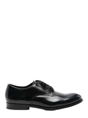 DOUCAL'S Leather Derby Shoes - Black