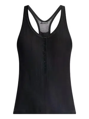 TOM FORD Ribbed Jersey Tank Top - Black