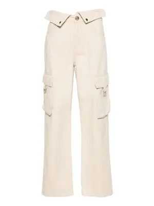 Liu Jo Cotton Cargo Pants - Neutrals