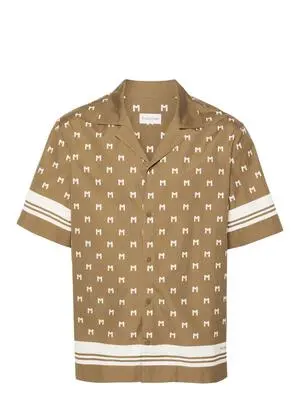 Moncler Monogram-print Short-sleeve Shirt - Green