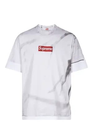 Supreme X Mm6 Maison Margiela Box Logo T-shirt - White