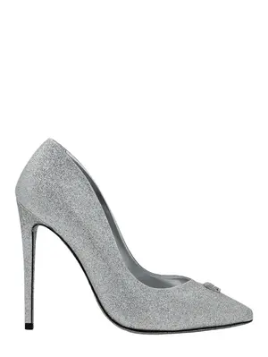 Philipp Plein 120mm Glittered Pumps - Silver