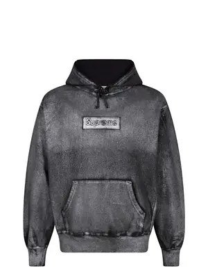 Supreme X Mm6 Maison Margiela Foil Box Logo Hoodie - Black