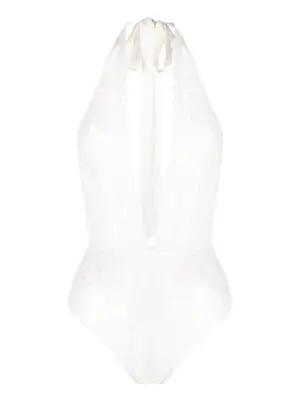 FLEUR DU MAL Charlotte Halterneck Teddy - White