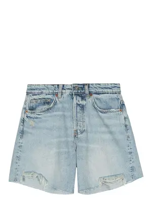 REFORMATION Raye Mid-rise Denim Shorts - Blue