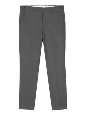PT TORINO Pressed-crease Stretch-wool Trousers - Grey