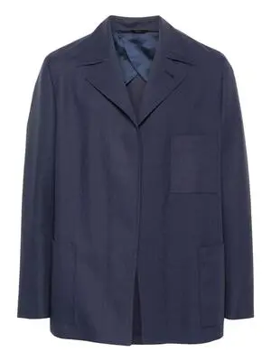 Fendi Single-breasted Wool Blazer - Blue