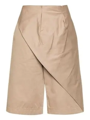 Loewe Overlapping Faille Pleated Shorts - Neutrals