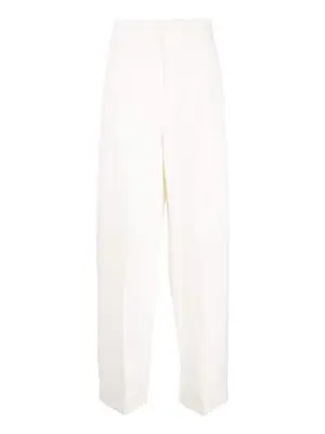 Fendi Straight-leg High-waisted Trousers - White