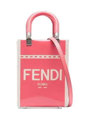 Fendi Logo-print Shoulder Bag - Pink