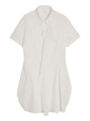 Y’s Draped Cotton Shirt - White