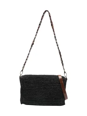 IBELIV Asa Raffia Shoulder Bag - Black