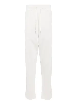 LARDINI Drawstring-waist Straight-leg Trousers - White