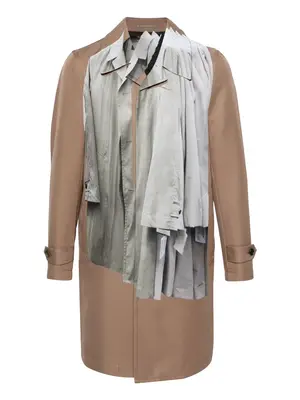 Comme Des Garçons Trompe L'oeil Trenchcoat - Brown