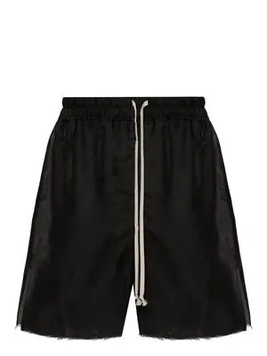 RICK OWENS Semi-Sheer Silk Blend Shorts