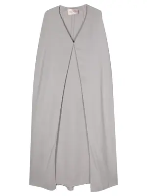 Valentino Garavani Cape-design Maxi Dress - Grey