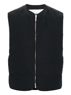 JIL SANDER Zip-up Padded Gilet - Black