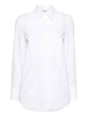 Valentino Garavani Panelled-design Cotton Shirt - White