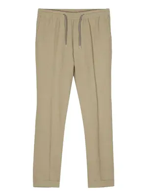 Paul Smith Drawstring-waist Linen Trousers - Green