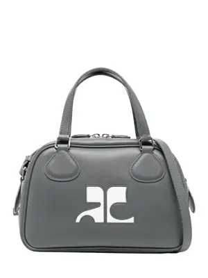 COURREGES Reedition Leather Tote Bag - Grey