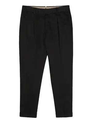 PT TORINO Mid-rise Tapered Trousers - Black