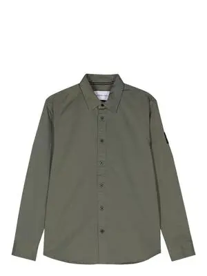 CALVIN KLEIN Logo-patch Cotton Shirt