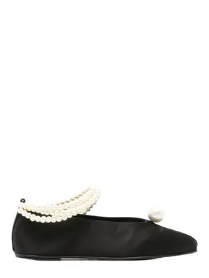 Magda Butrym Pearl-embellished Ballerina Shoes - Black