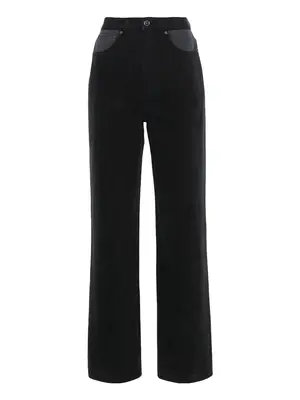 ROTATE BY BIRGER CHRISTENSEN Two-tone Tapered Jeans - Black