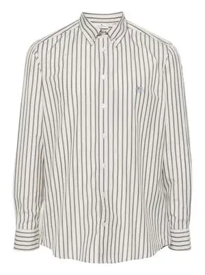 Etro Pegaso-motif Striped Shirt - Neutrals