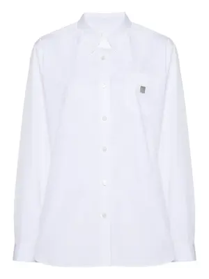 Givenchy 4g-plaque Cotton Shirt - White