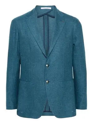Tagliatore Knitted Single-breasted Blazer - Blue