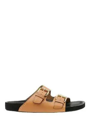 Isabel Marant Lennyo Studded Buckle Sandals - Natural