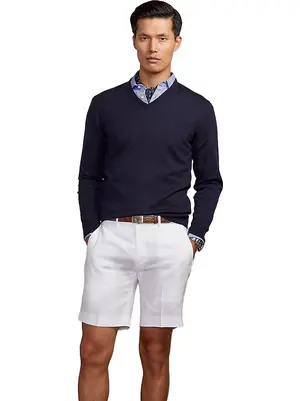 Ralph Lauren Gregory Tailored Linen Short - Optic White